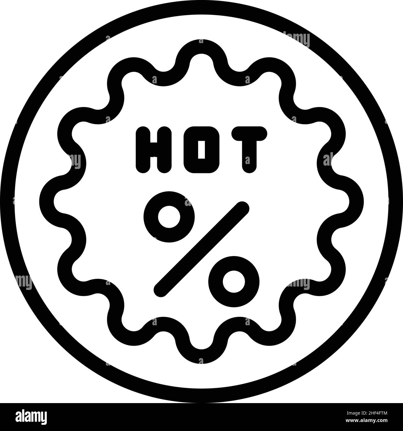 Hot sale promo icon outline vector. Code promotion. Digital price Stock ...