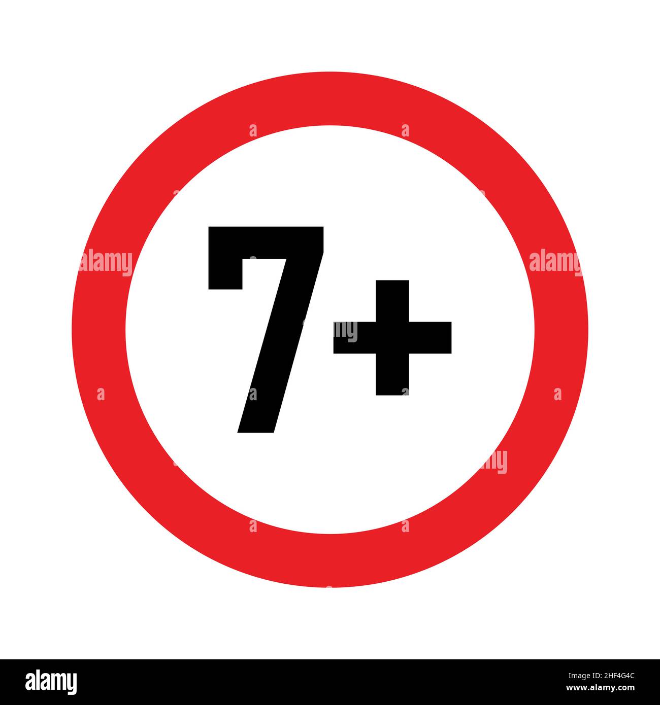 7 plus sign. Seven. Age restrictions, censorship, parental control ...