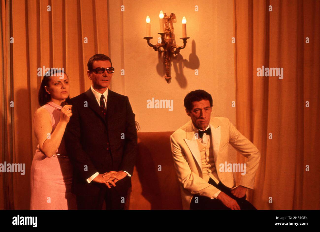 Romanian actors Radu Beligan & Nicolae Radu during the filming of the ...