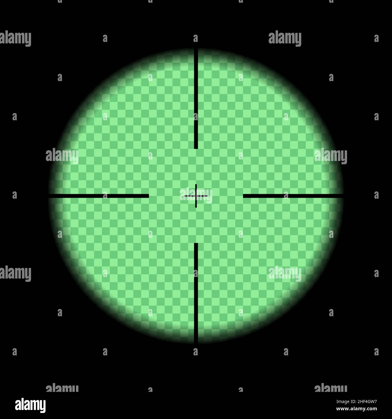 Sniper Scope View Green Screen