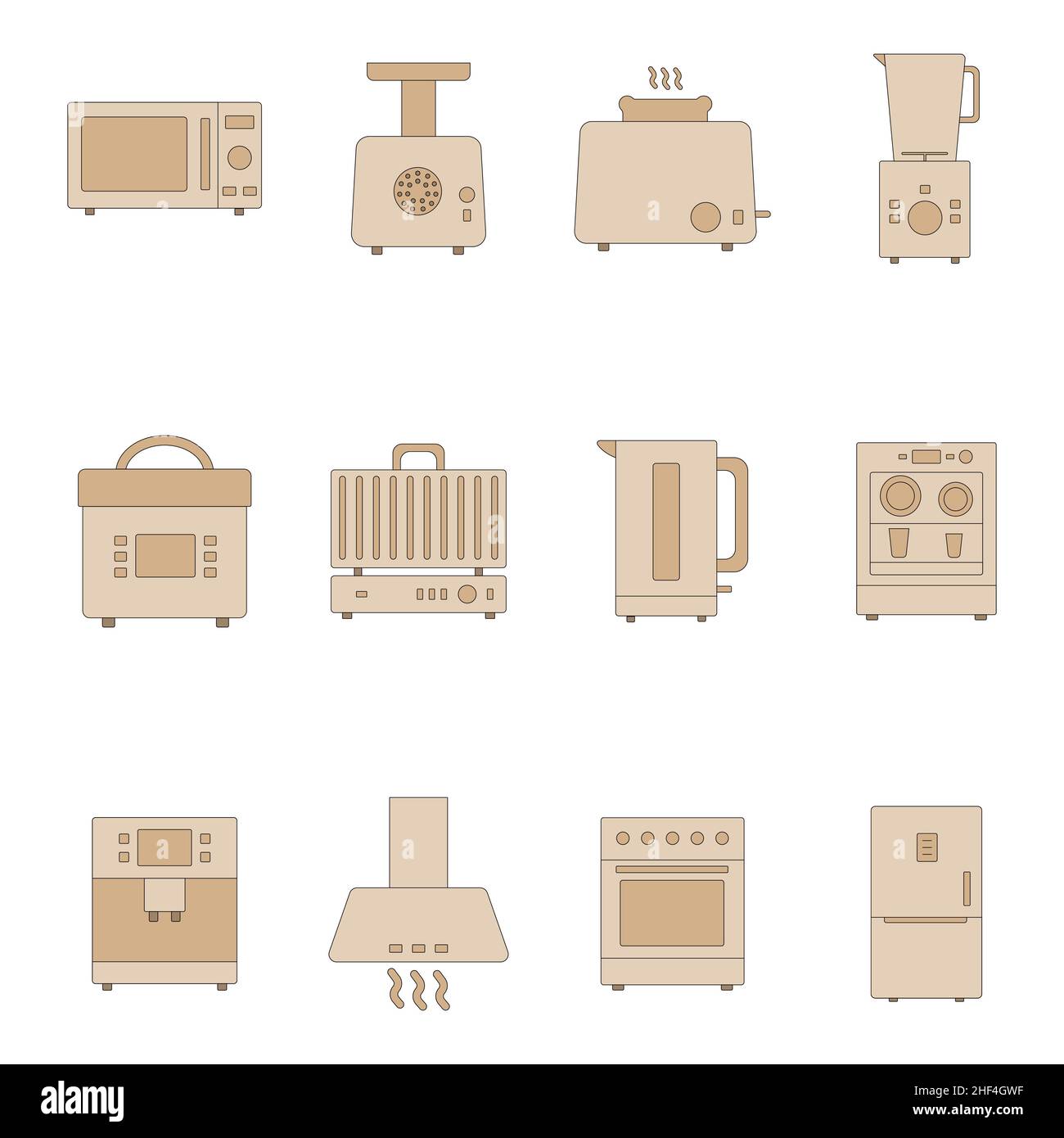 Meat grinder electric appliances Stock Vector Images - Alamy