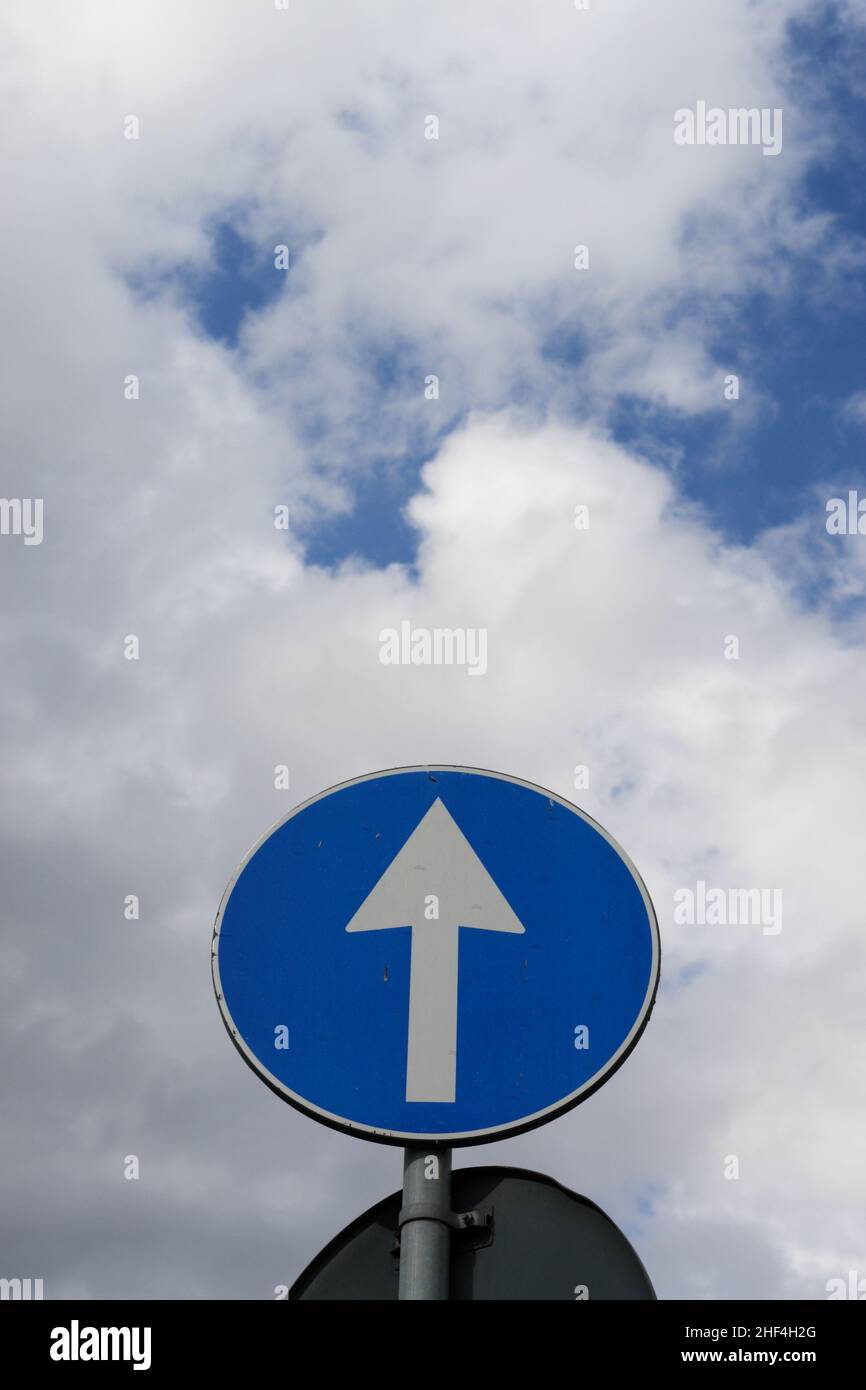 arrow sign sky traffic Stock Photo - Alamy