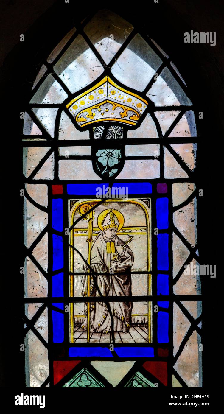 Stained glass Saint Stephen chapel, Bures, Suffolk, England, UK Saint ...