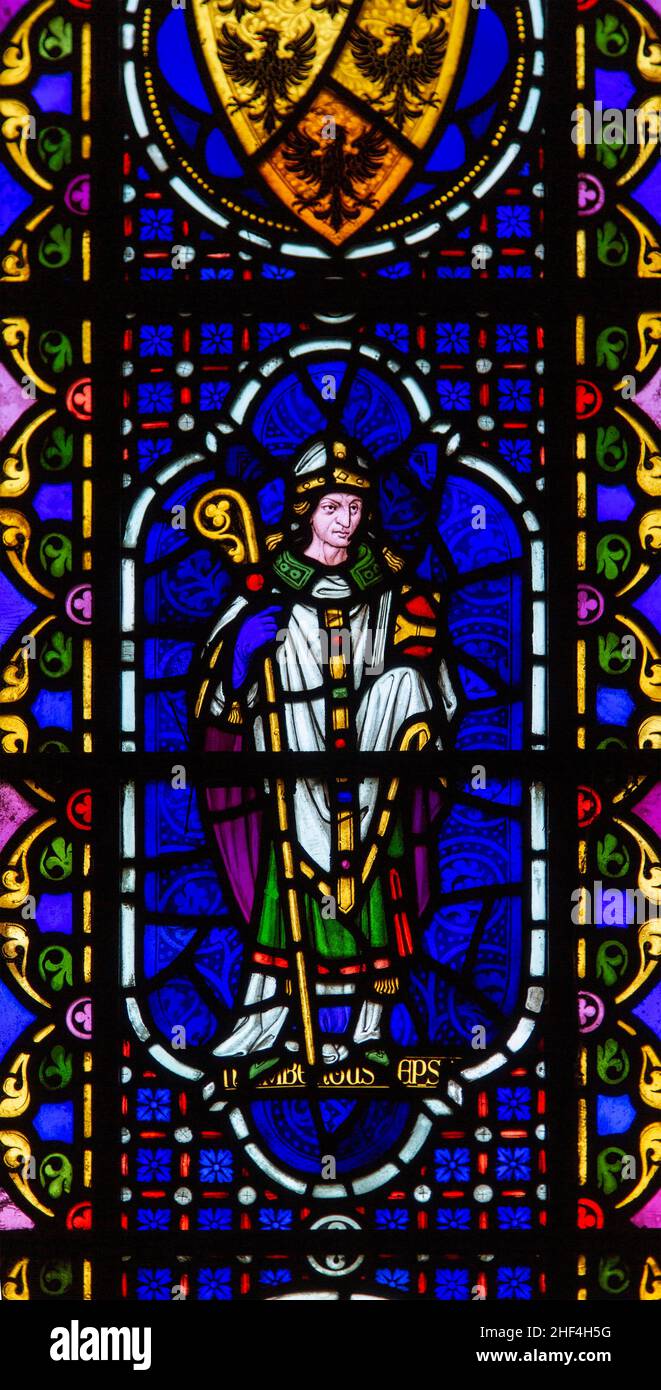 Stained glass Saint Stephen chapel, Bures, Suffolk, England, UK - by H ...