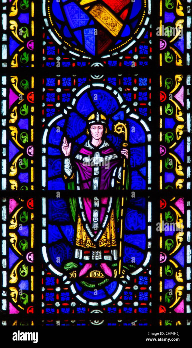 Stained glass Saint Stephen chapel, Bures, Suffolk, England, UK - by H ...