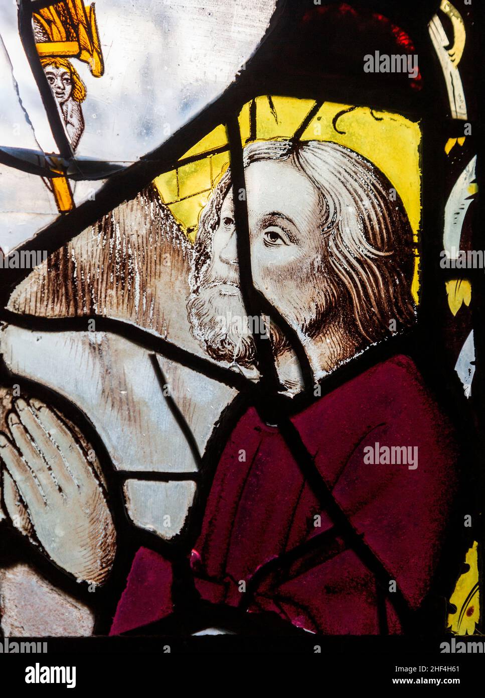Stained glass Saint Stephen chapel, Bures, Suffolk, England, UK - Mass ...