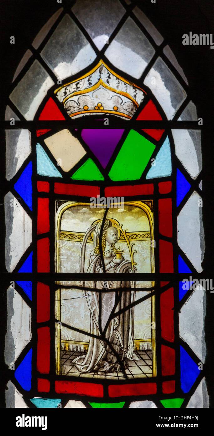 Stained glass Saint Stephen chapel, Bures, Suffolk, England, UK - Saint ...