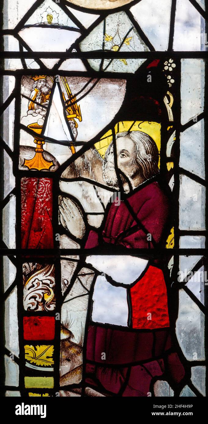 Stained glass Saint Stephen chapel, Bures, Suffolk, England, UK - Mass ...