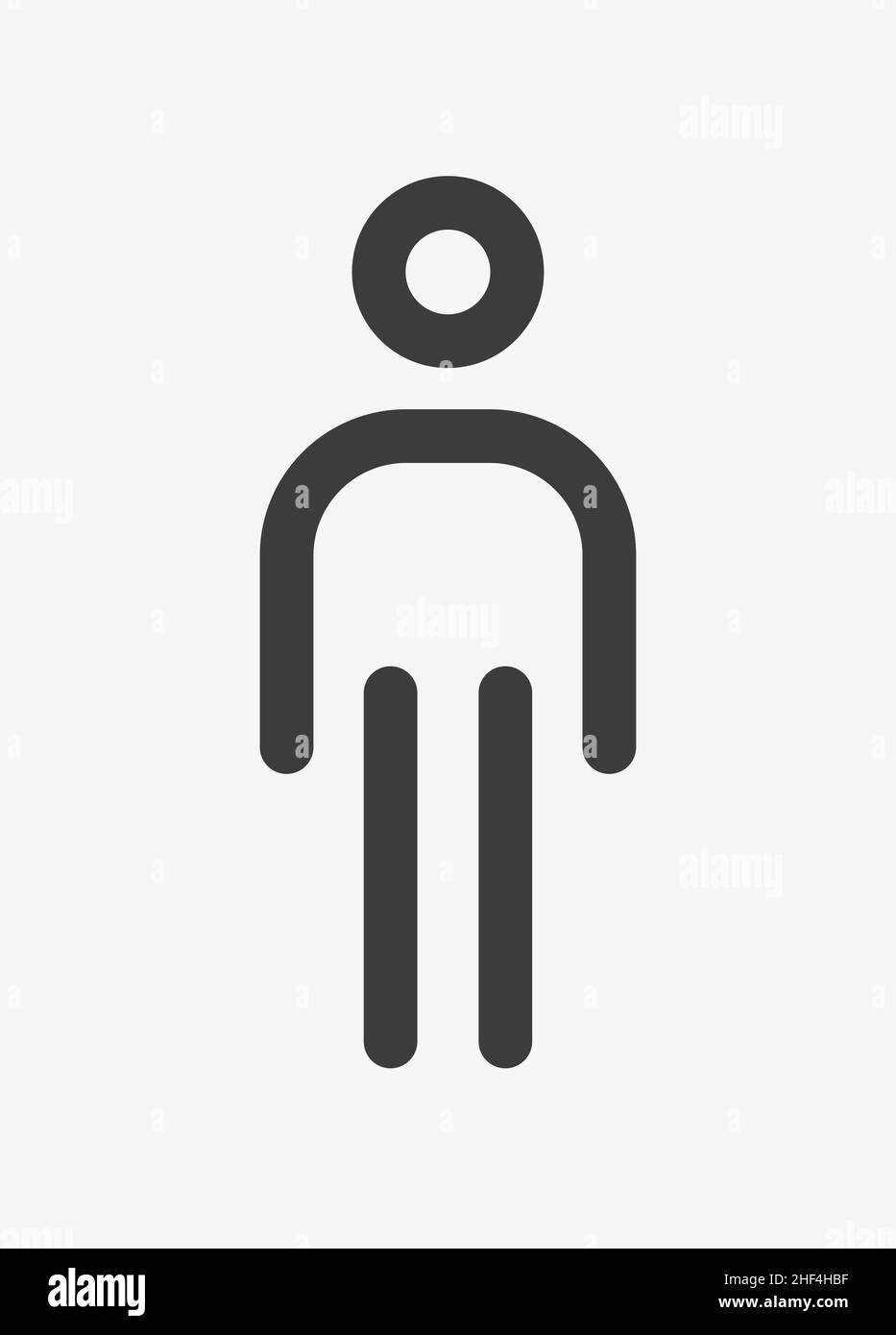 Man outline pictogram isolated on white background Stock Vector Image ...