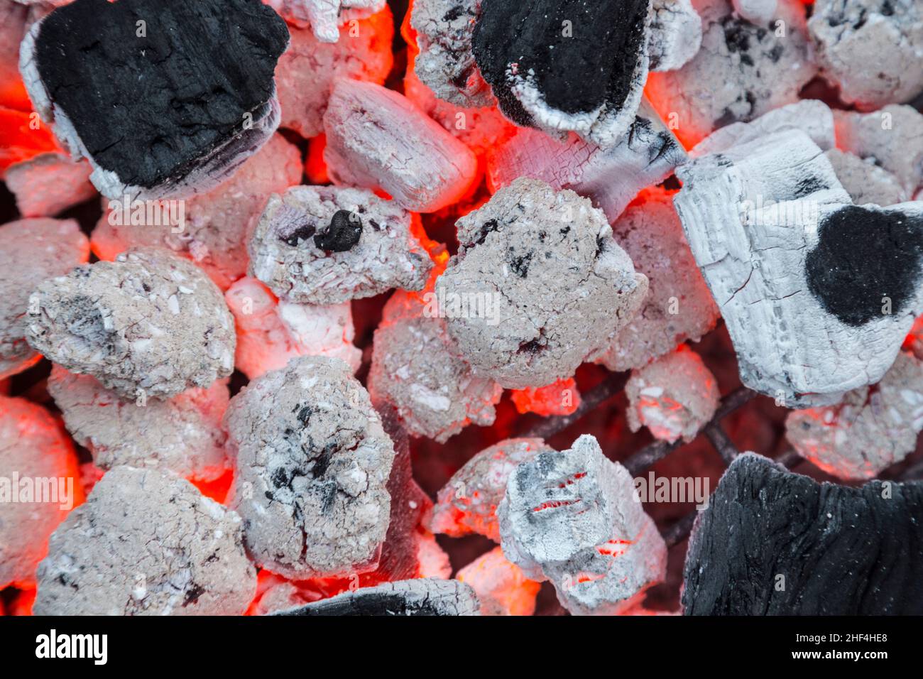 burning hot charcoal in the background with flame Stock Photo - Alamy