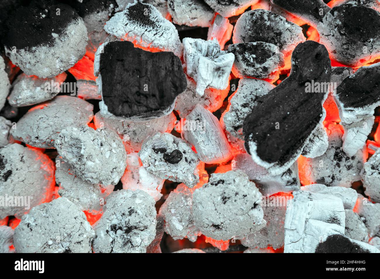 burning hot charcoal in the background with flame Stock Photo - Alamy