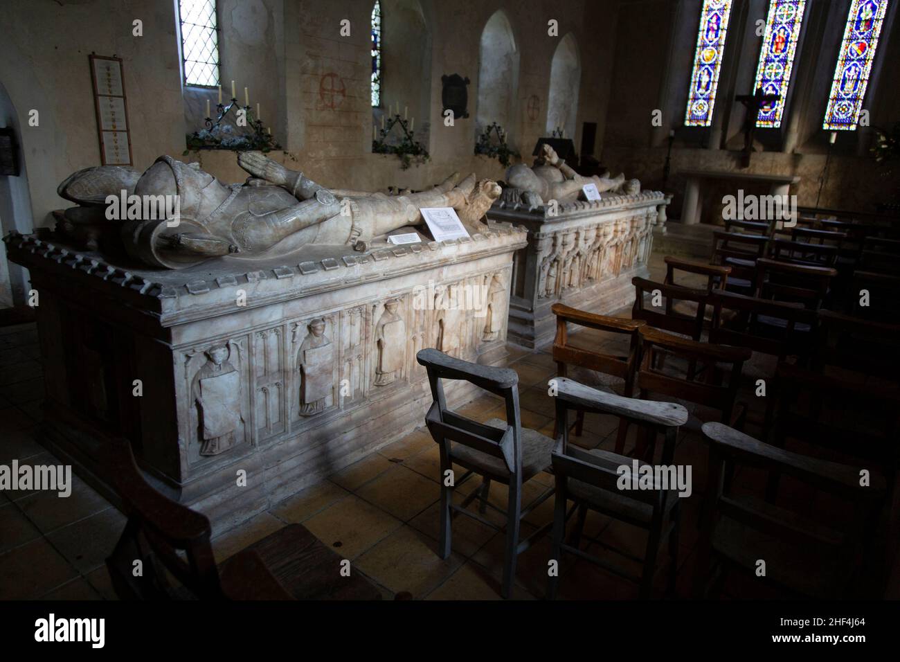 De Vere family tombs, Earls of Oxford, inside Chapel of Saint Stephen ...