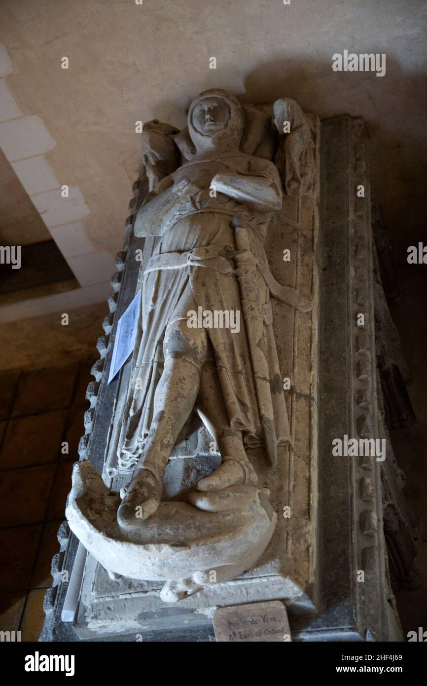 De Vere family tombs, Earls of Oxford, inside Chapel of Saint Stephen ...