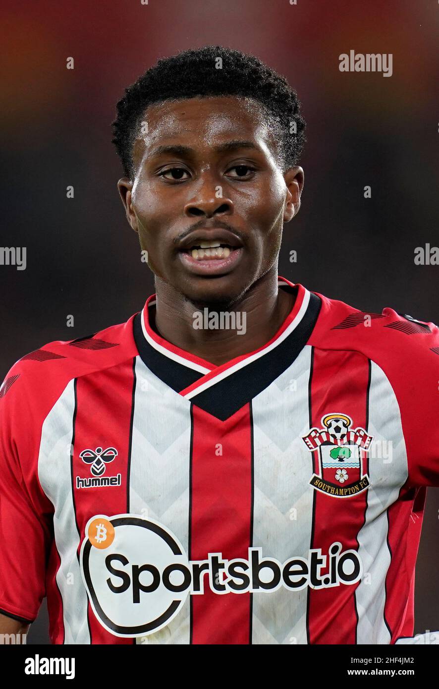 Southampton's Nathan Tella during the Premier League match at St Mary's ...