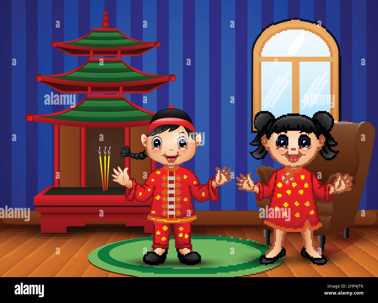 Chinese traditional window in Stock Vector Images - Alamy