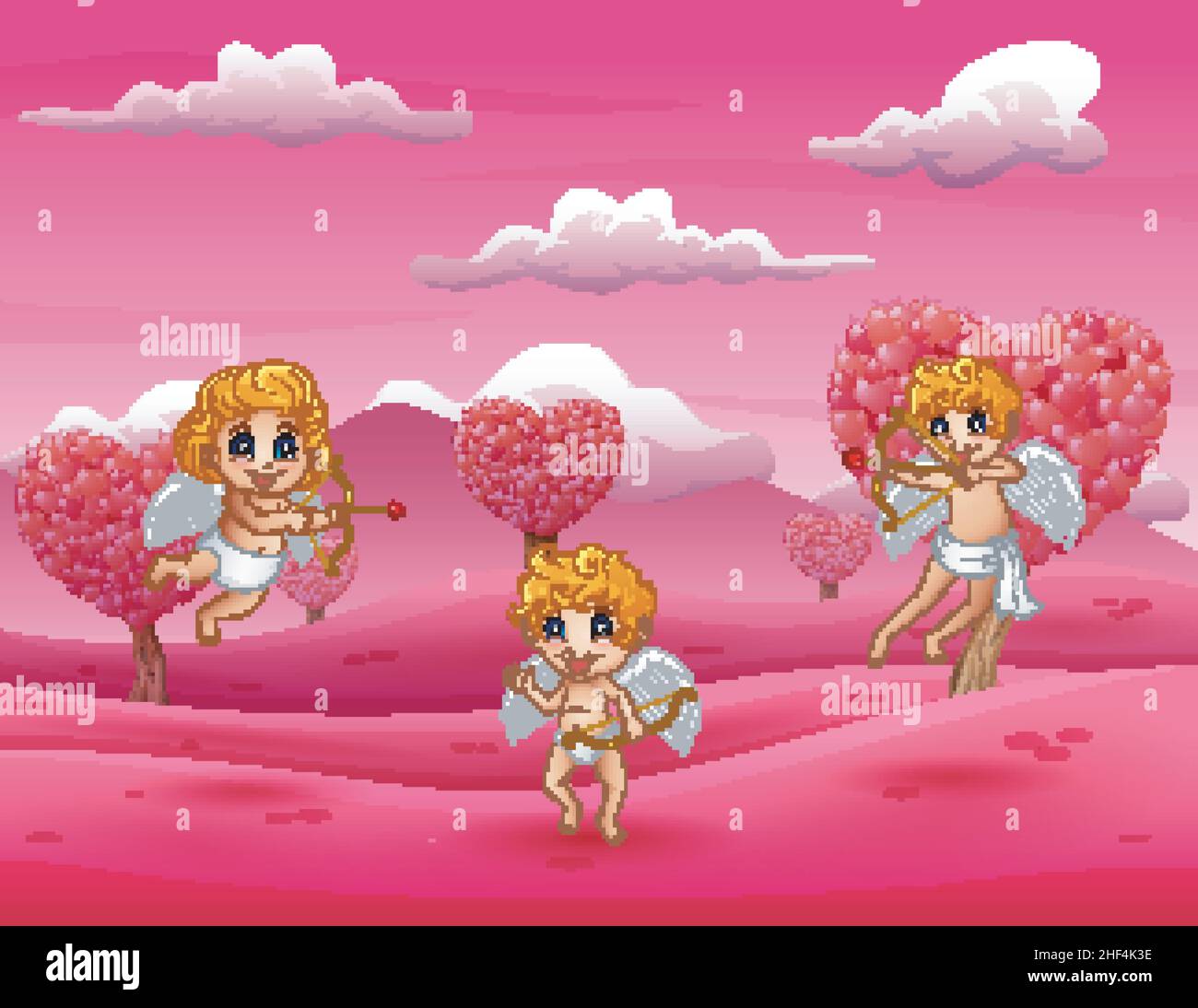 Cupid playing hi-res stock photography and images - Alamy