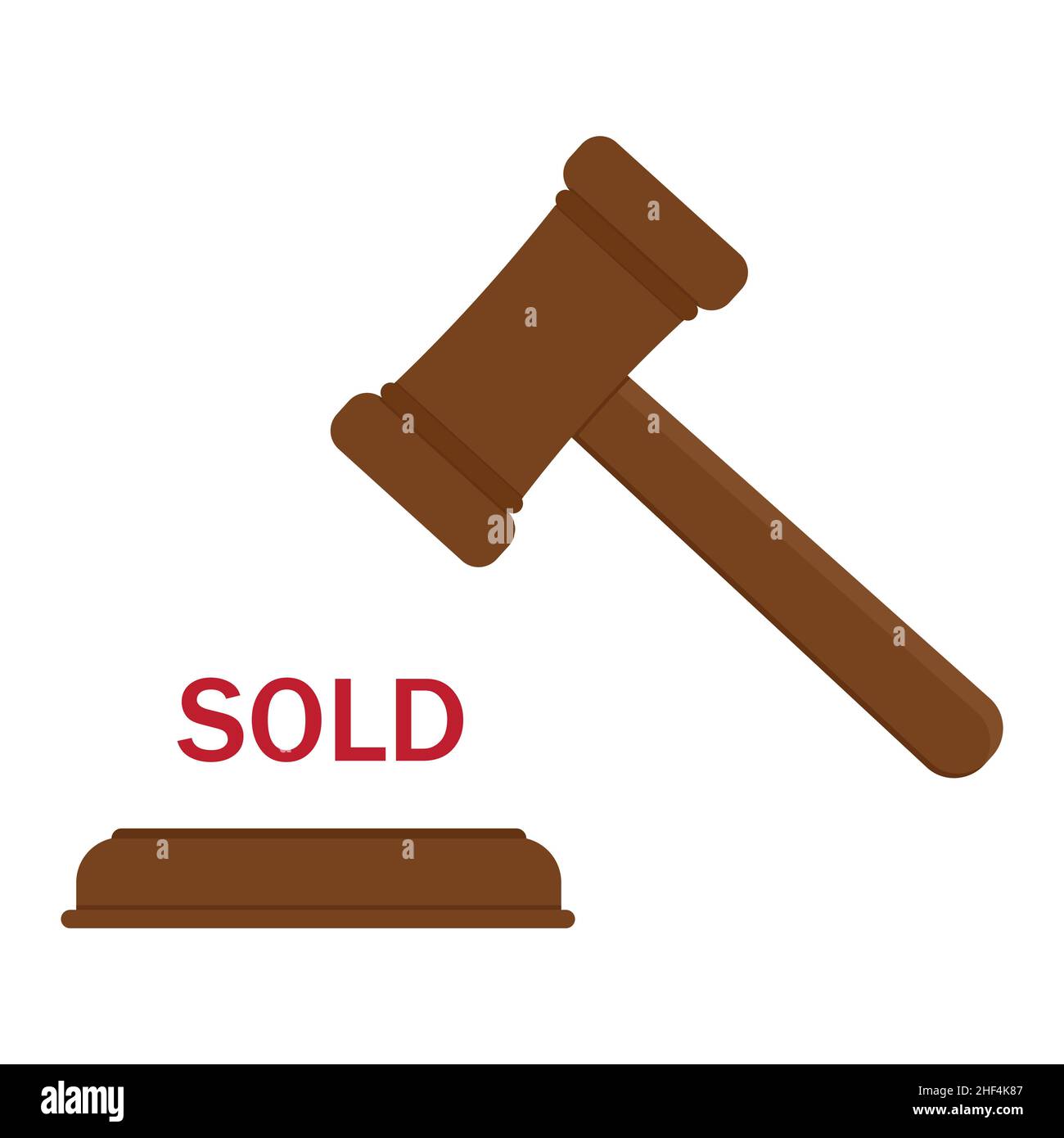 Hammer for auction and trial, color vector isolated illustration Stock ...