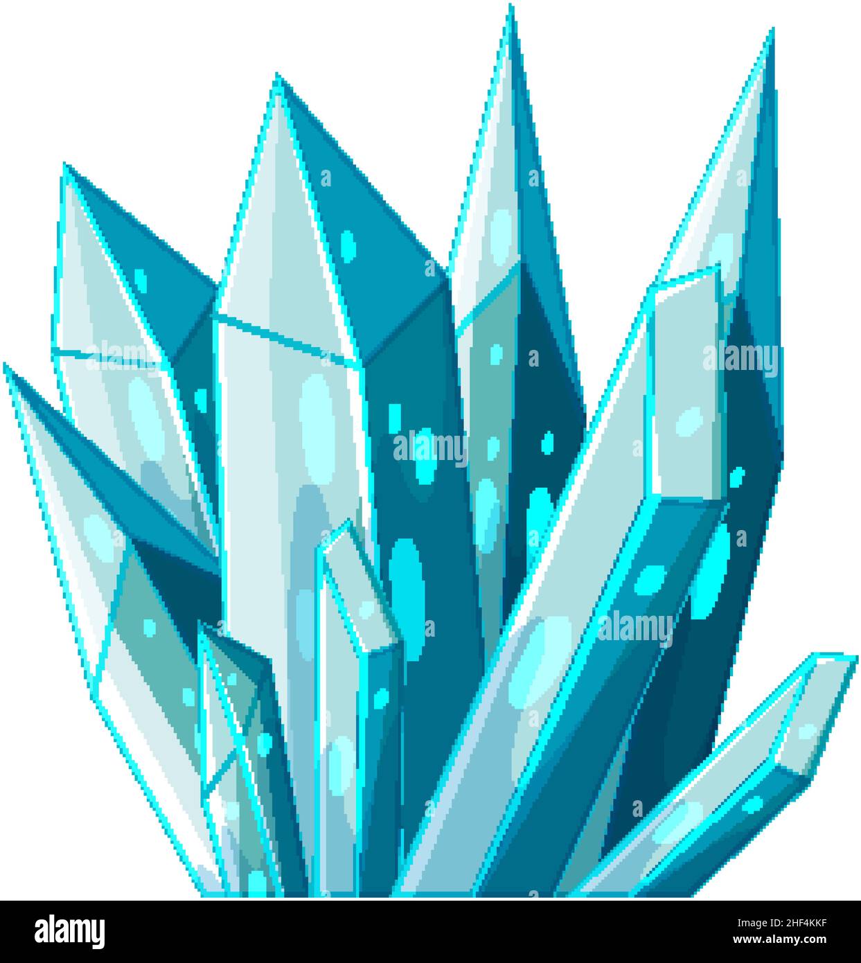 Blue crystal in cartoon style illustration Stock Vector Image & Art - Alamy