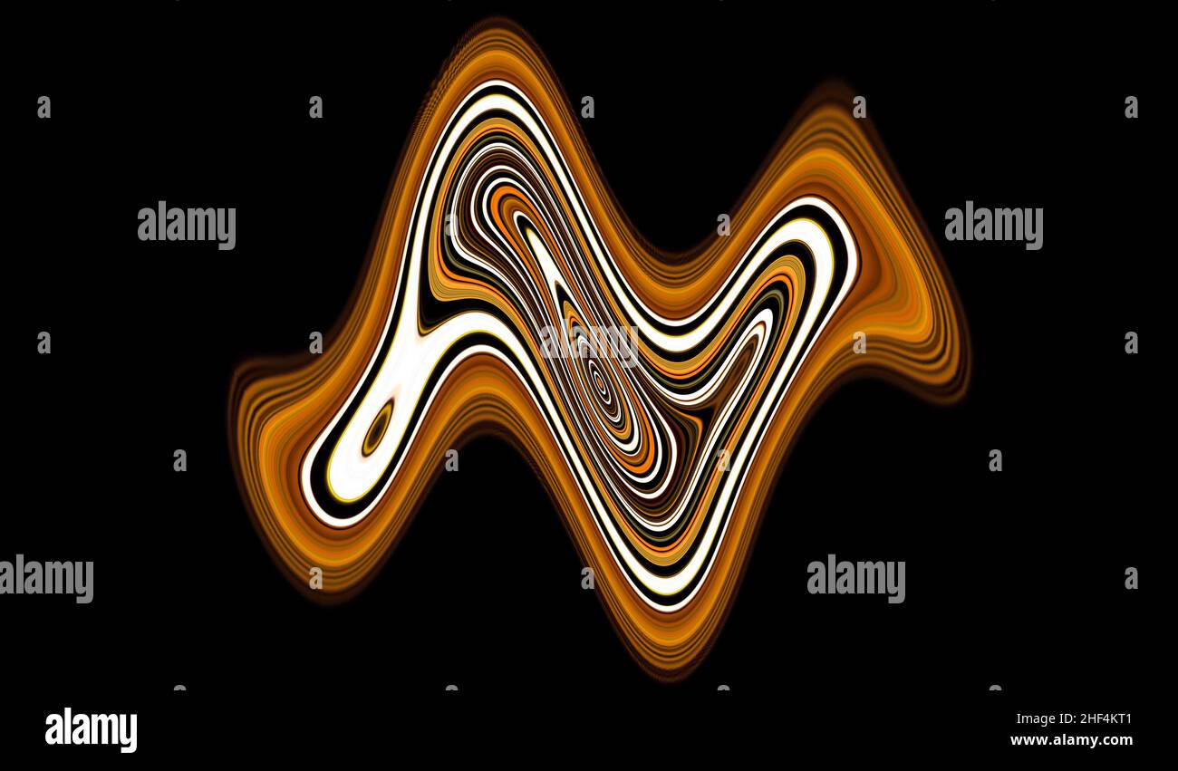 3D illustration of colorful banner with blended abstract curve shapes ...