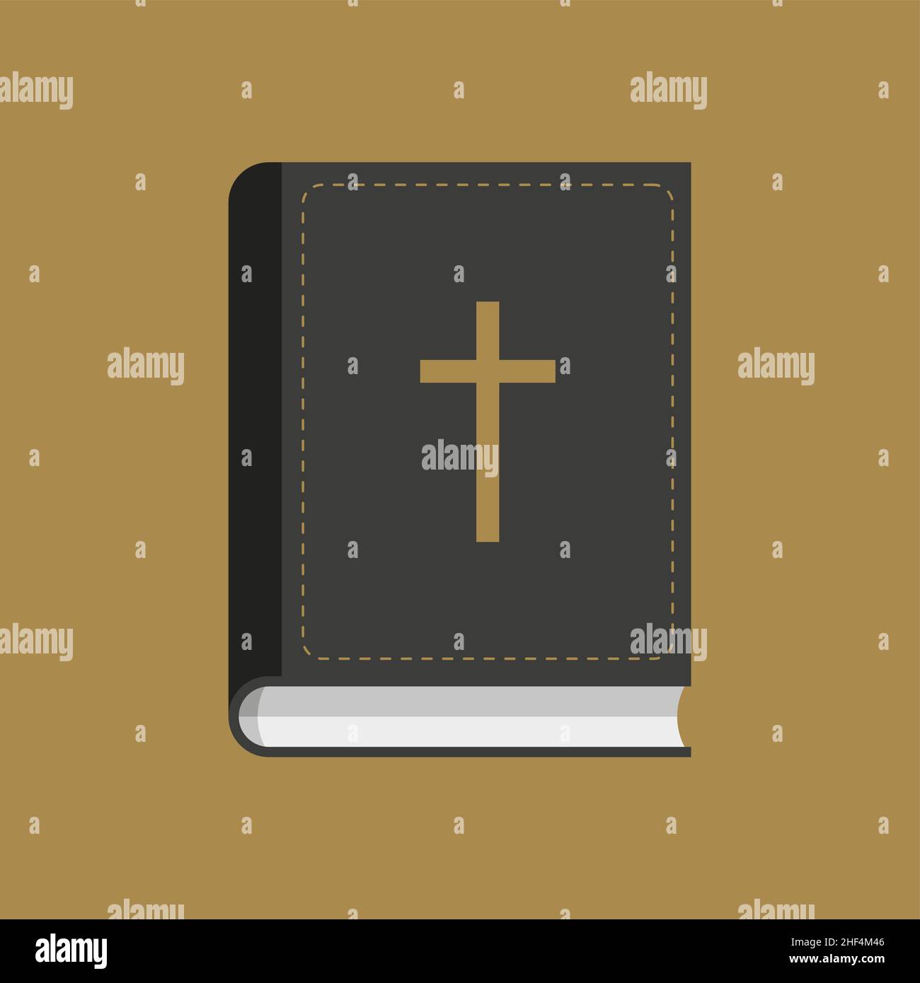 Bible vector icon. Book with christian cross Stock Vector Image & Art ...