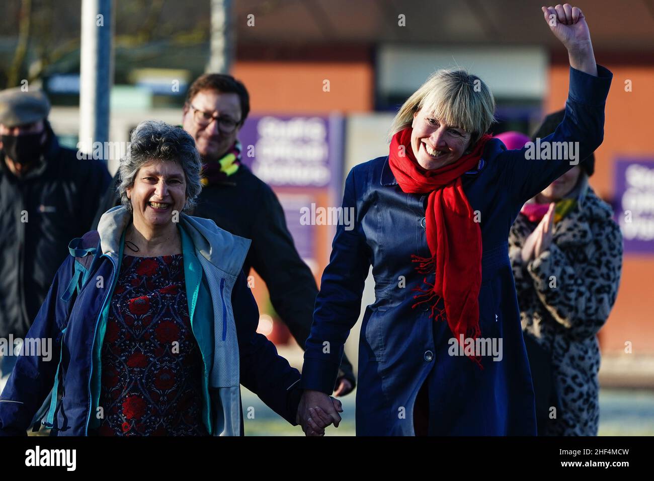 Ecologist Emma Smart (right) and retired GP Dr Diana Warner outside HMP ...