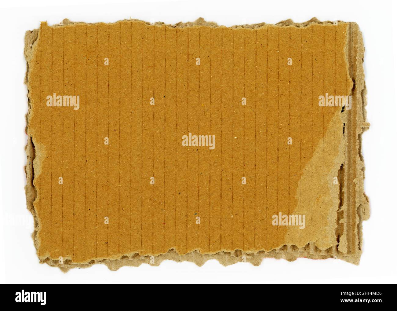 Corrugated striped corrugated cardboard brown paper pattern Stock Photo ...