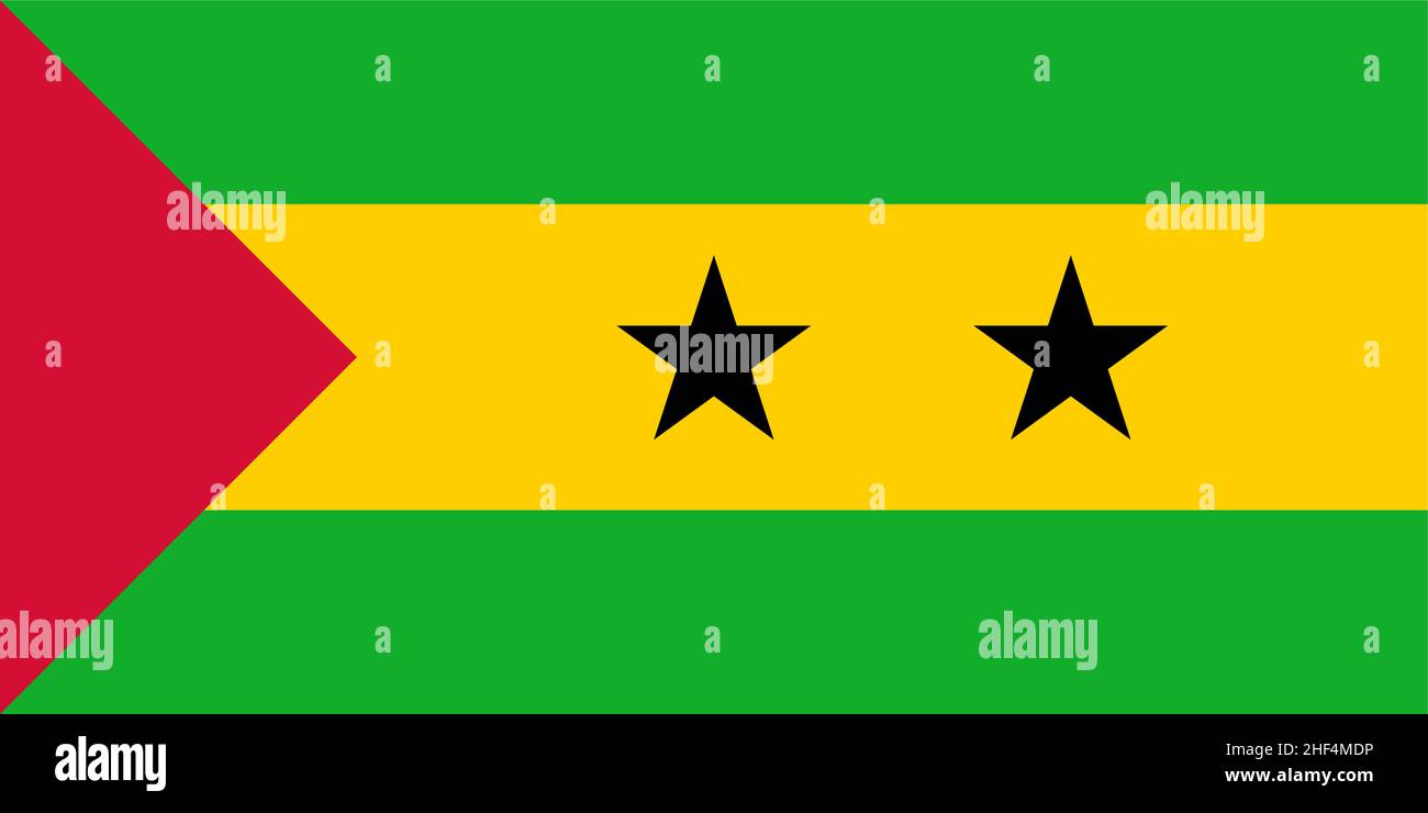 National Flag Democratic Republic Sao Tome and Principe, Saint Thomas ...