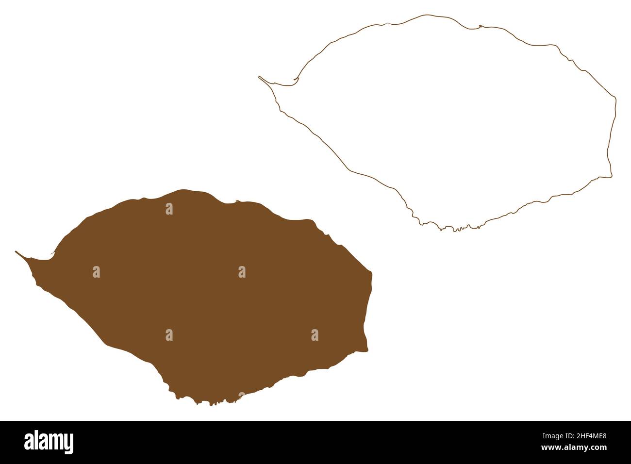 Samothrace island (Hellenic Republic, Greece, Aegean Sea) map vector ...