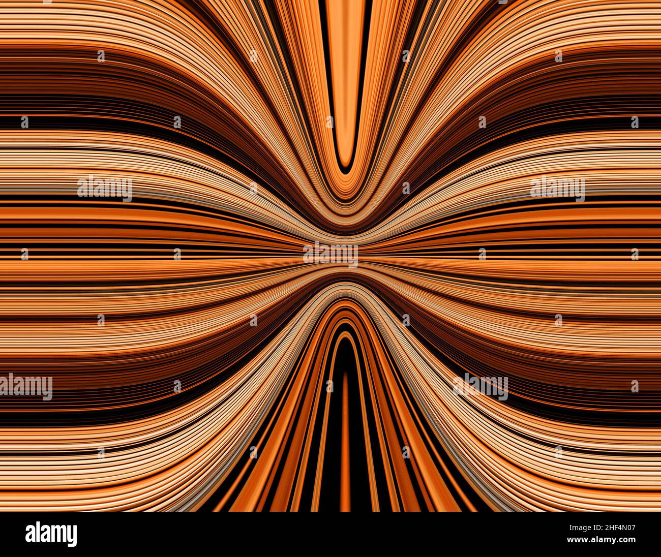 3D illustration of colorful banner with blended abstract curve shapes ...