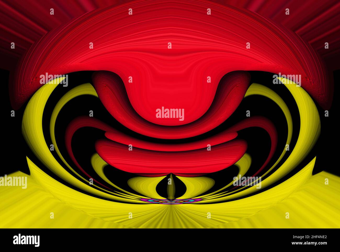 3D illustration of colorful banner with blended abstract curve shapes ...
