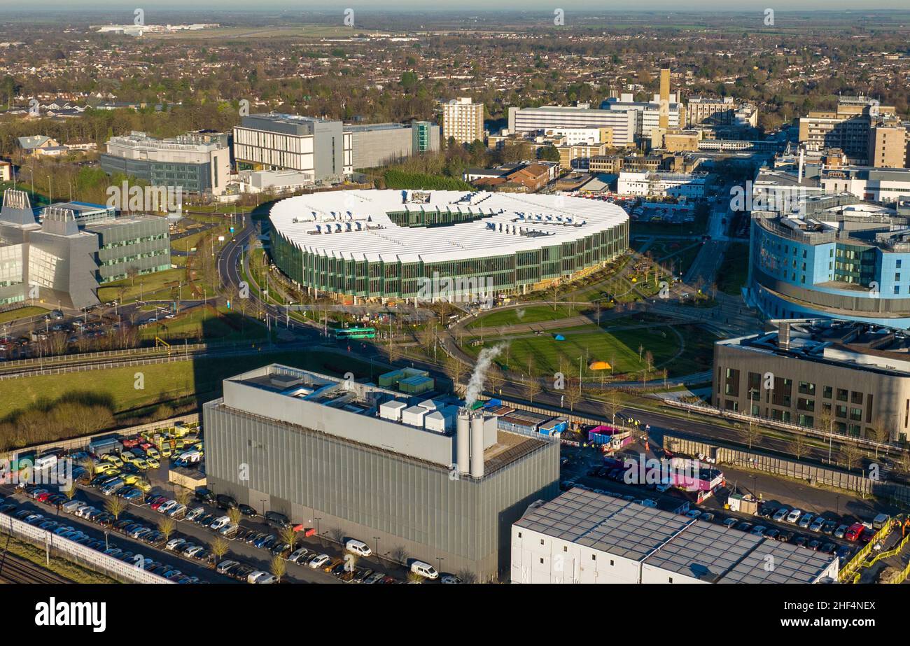 Stock Aerial picture of the Cambridge Biomedical Campus which includes ...