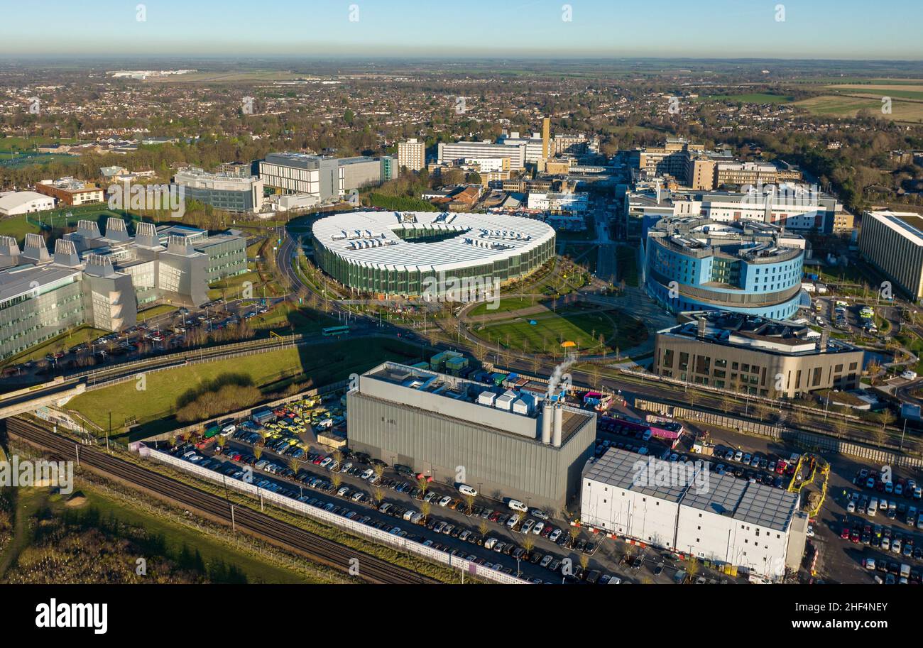 Stock Aerial picture of the Cambridge Biomedical Campus which includes ...