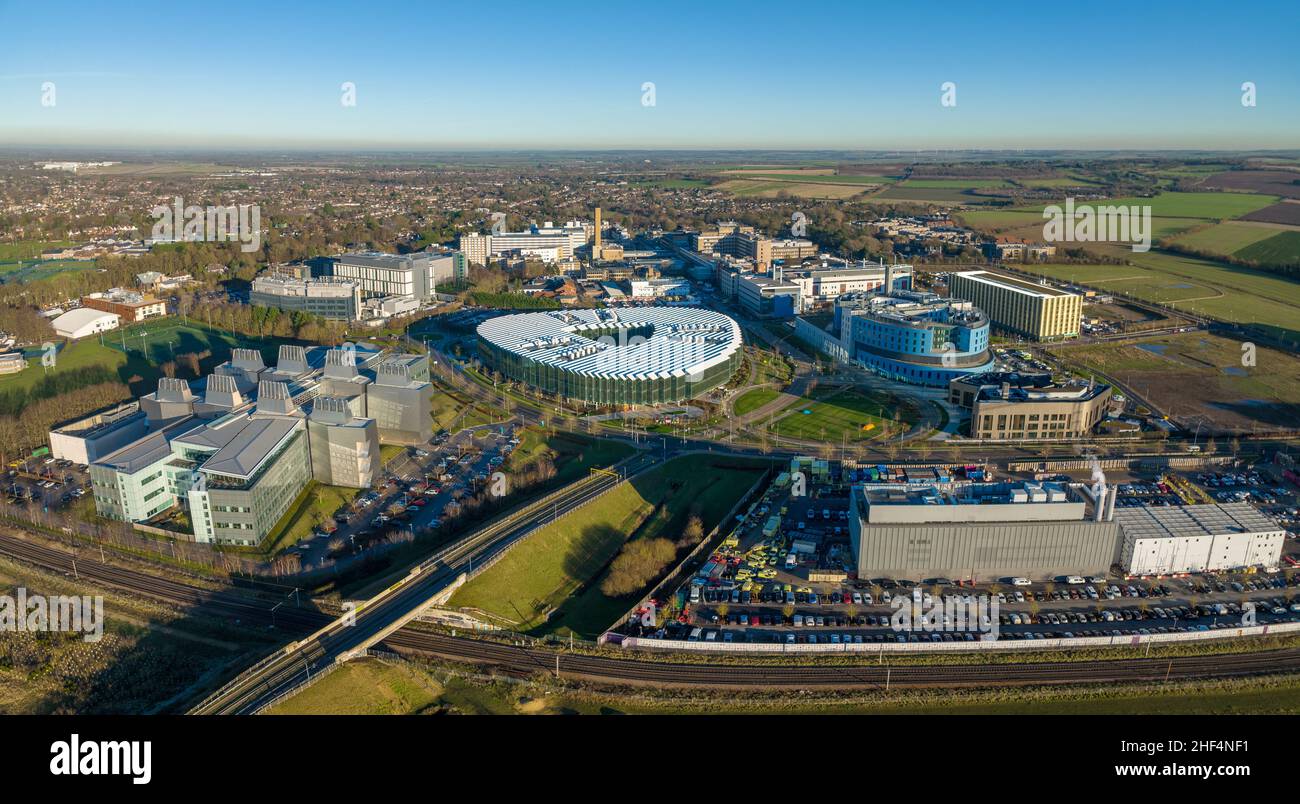 Stock Aerial picture of the Cambridge Biomedical Campus which includes ...