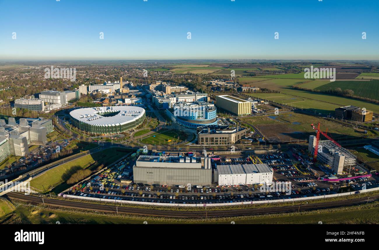 Stock Aerial picture of the Cambridge Biomedical Campus which includes ...