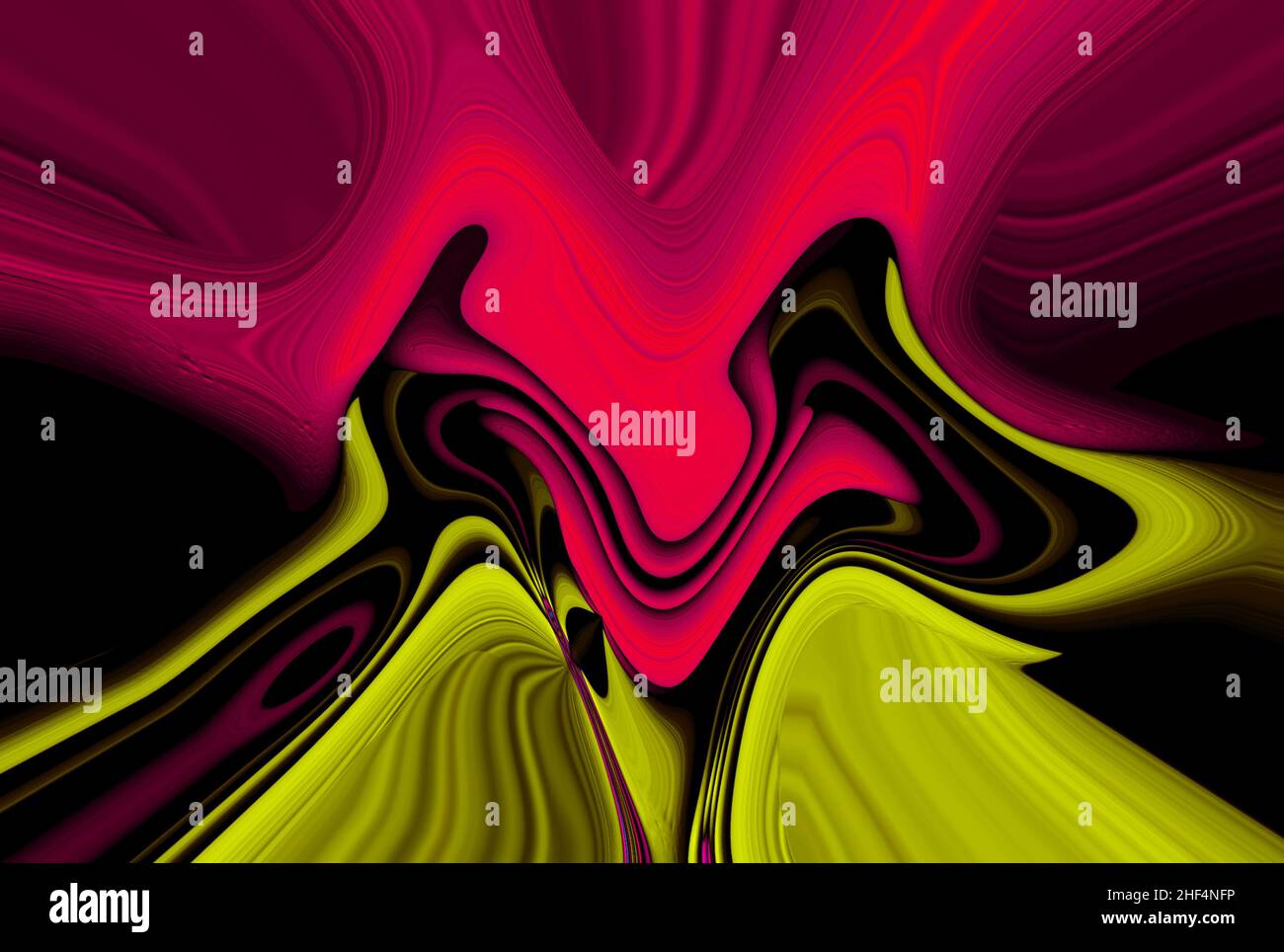 3D illustration of colorful banner with blended abstract curve shapes ...