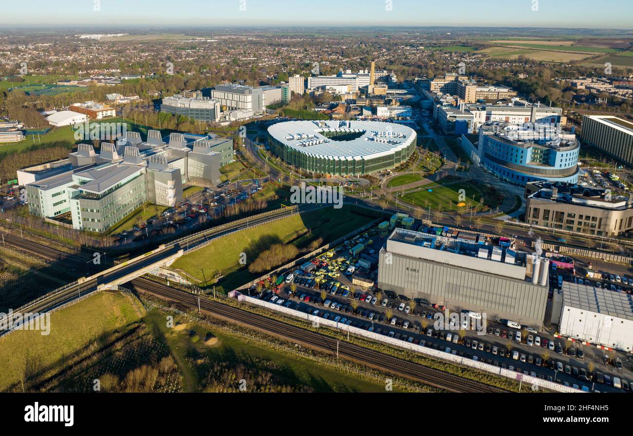 Stock Aerial picture of the Cambridge Biomedical Campus which includes ...