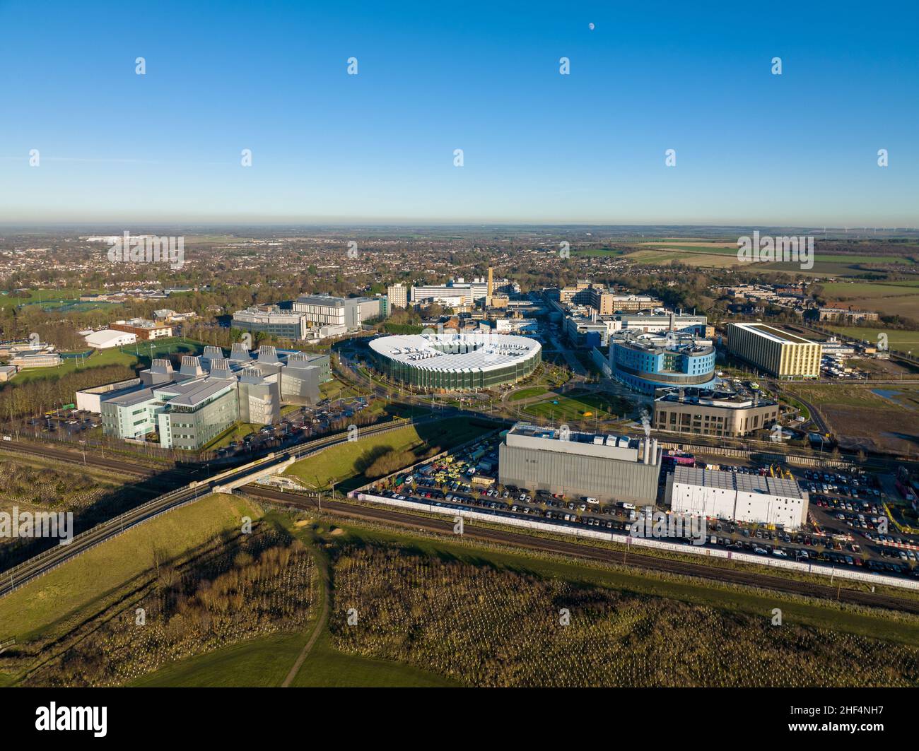 Stock Aerial picture of the Cambridge Biomedical Campus which includes ...
