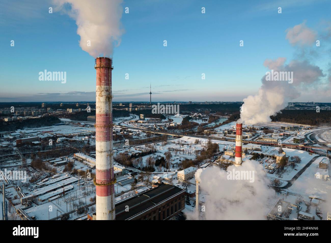 Industrial power plant, Vilnius, Lithuania Stock Photo - Alamy