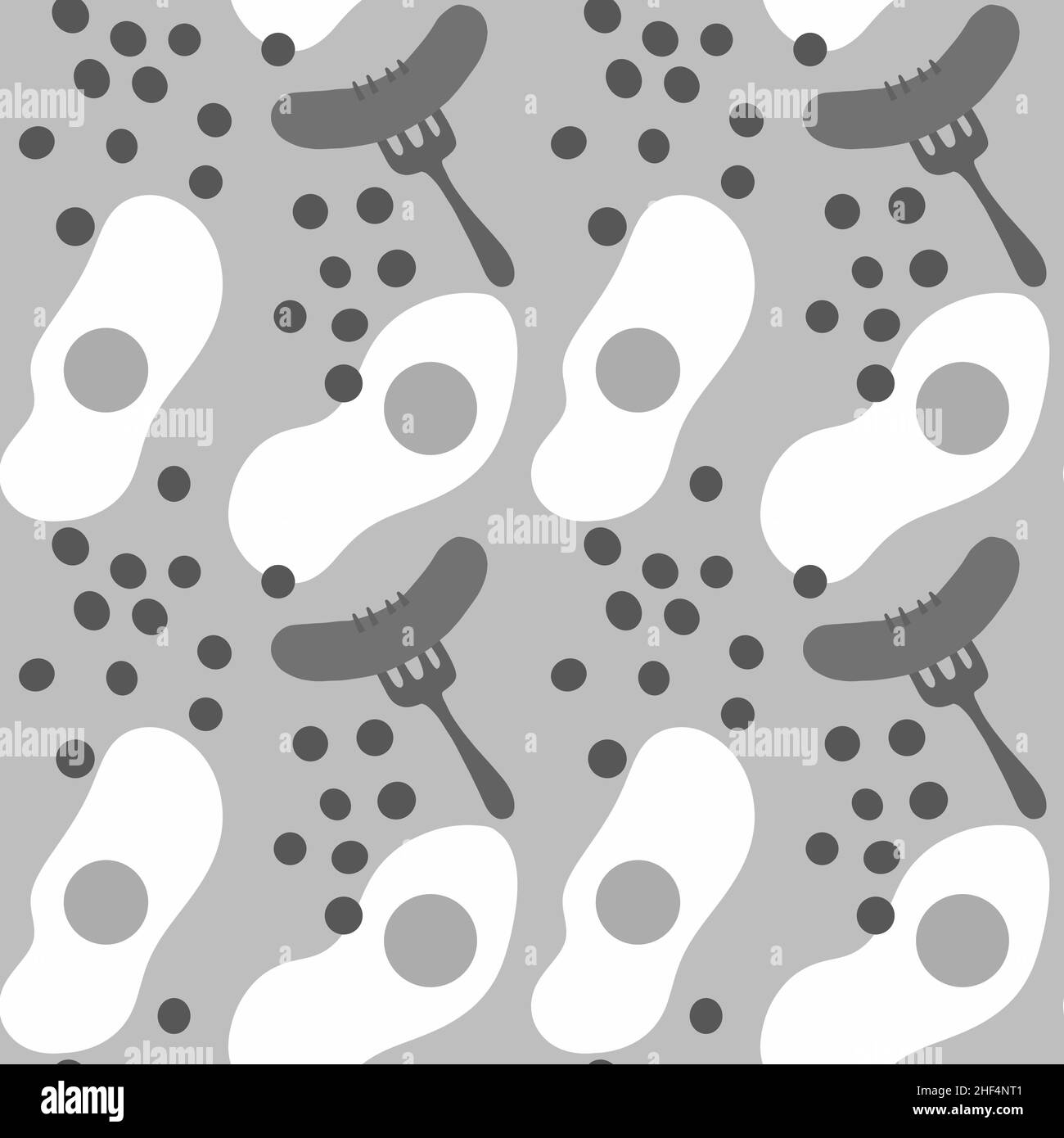 Tasty seamless scrambled egg pattern for fabrics and textiles and cards ...