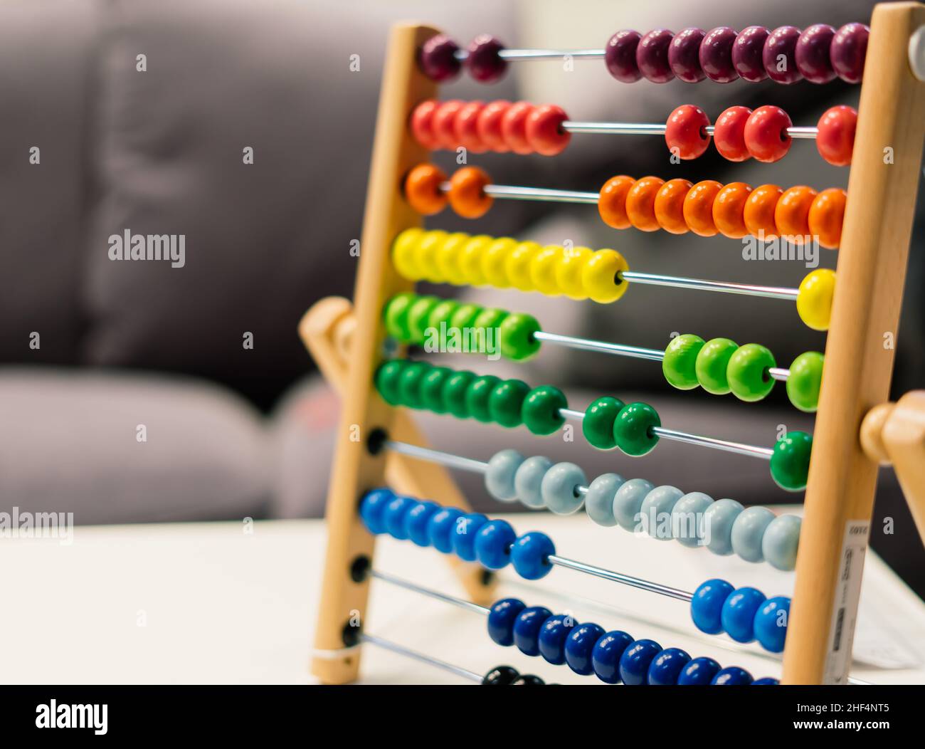 Children toy for a brain development, mathematics, abacus Stock Photo ...