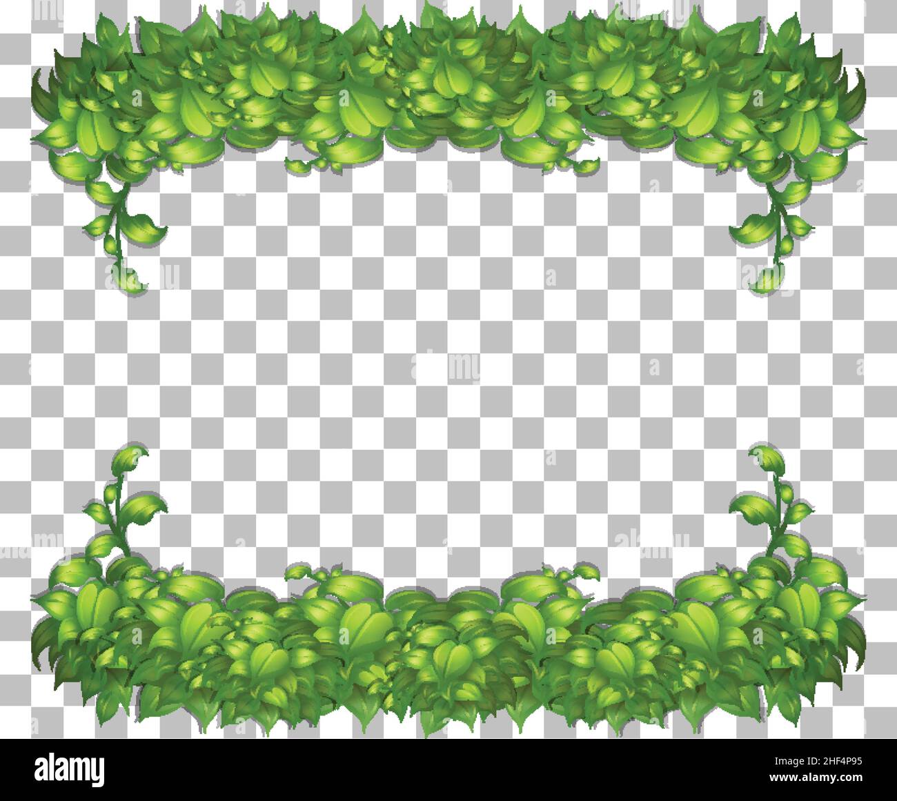 Nature plants frame transparent background illustration Stock Vector ...