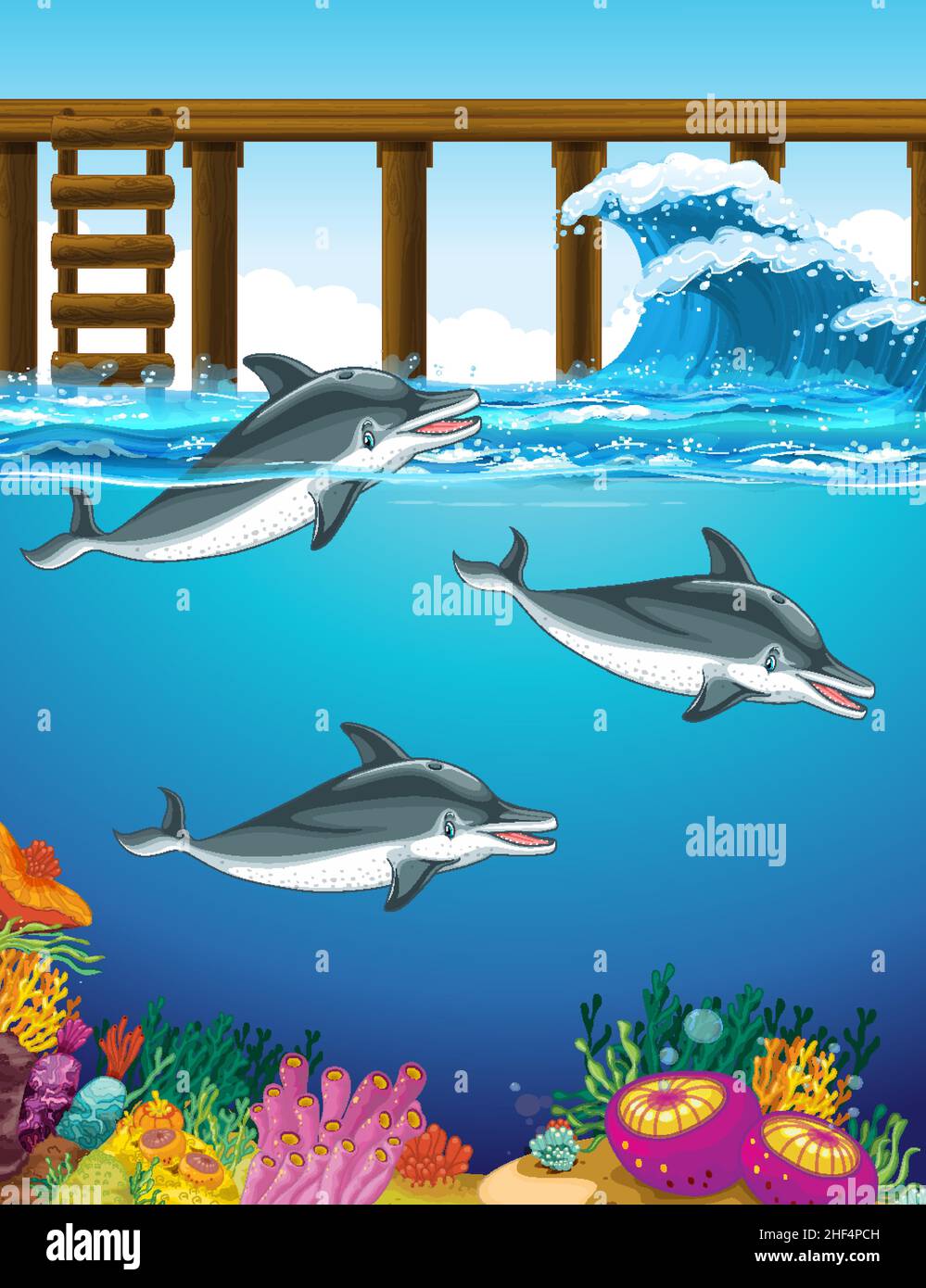 Wooden fish ladder Stock Vector Images - Alamy