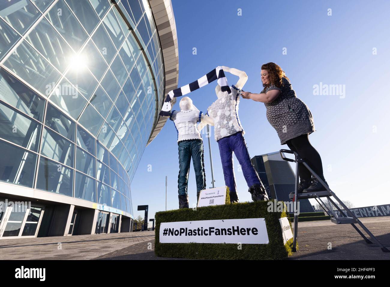 EDITORIAL USE ONLY Sculptor Sarah Turner puts the finishing touches to ...