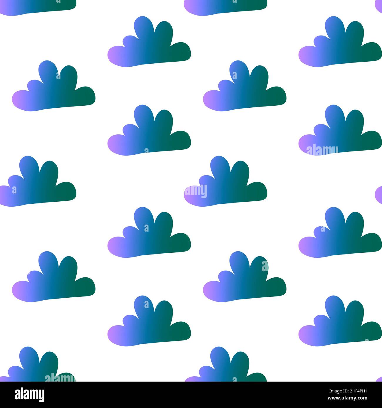 Kids cute seamless gradient clouds pattern for fabrics and textiles and ...