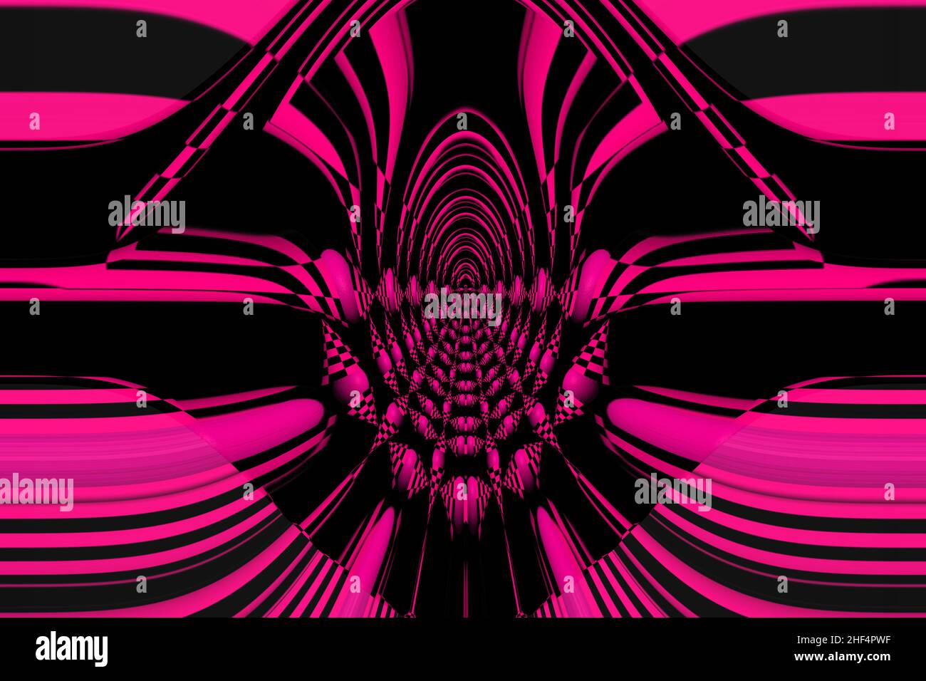 3D illustration of colorful banner with blended abstract curve shapes ...
