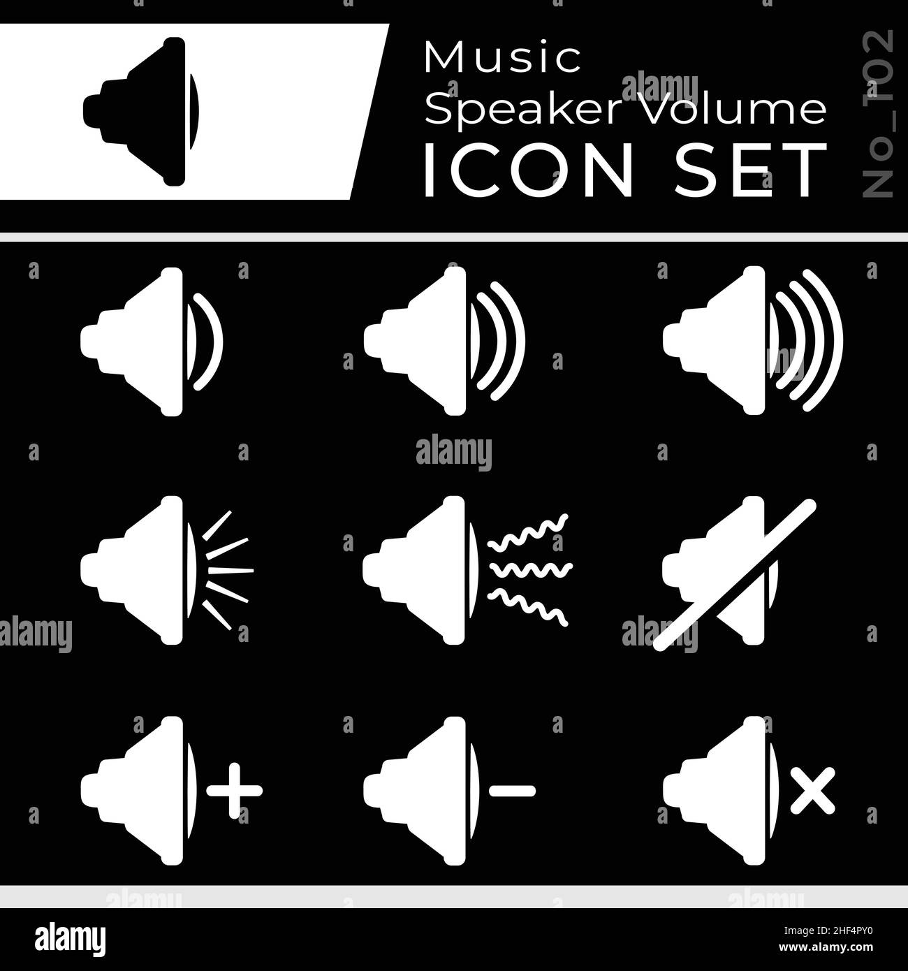 Audio Speaker Volume Icons Set. Vector and illustration Stock Vector ...