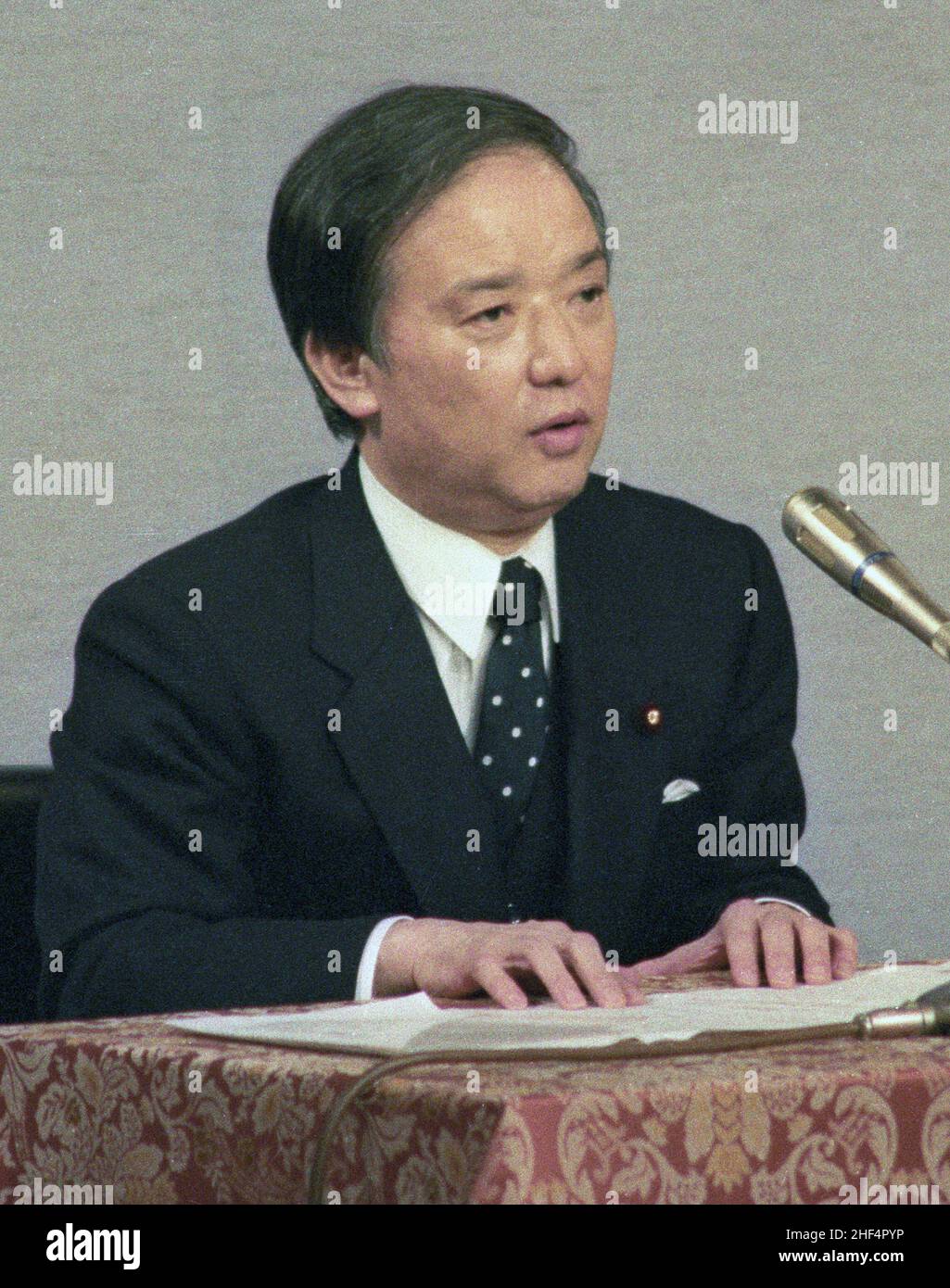 File photo taken in January 1991 shows Japanese Prime Minister Toshiki ...