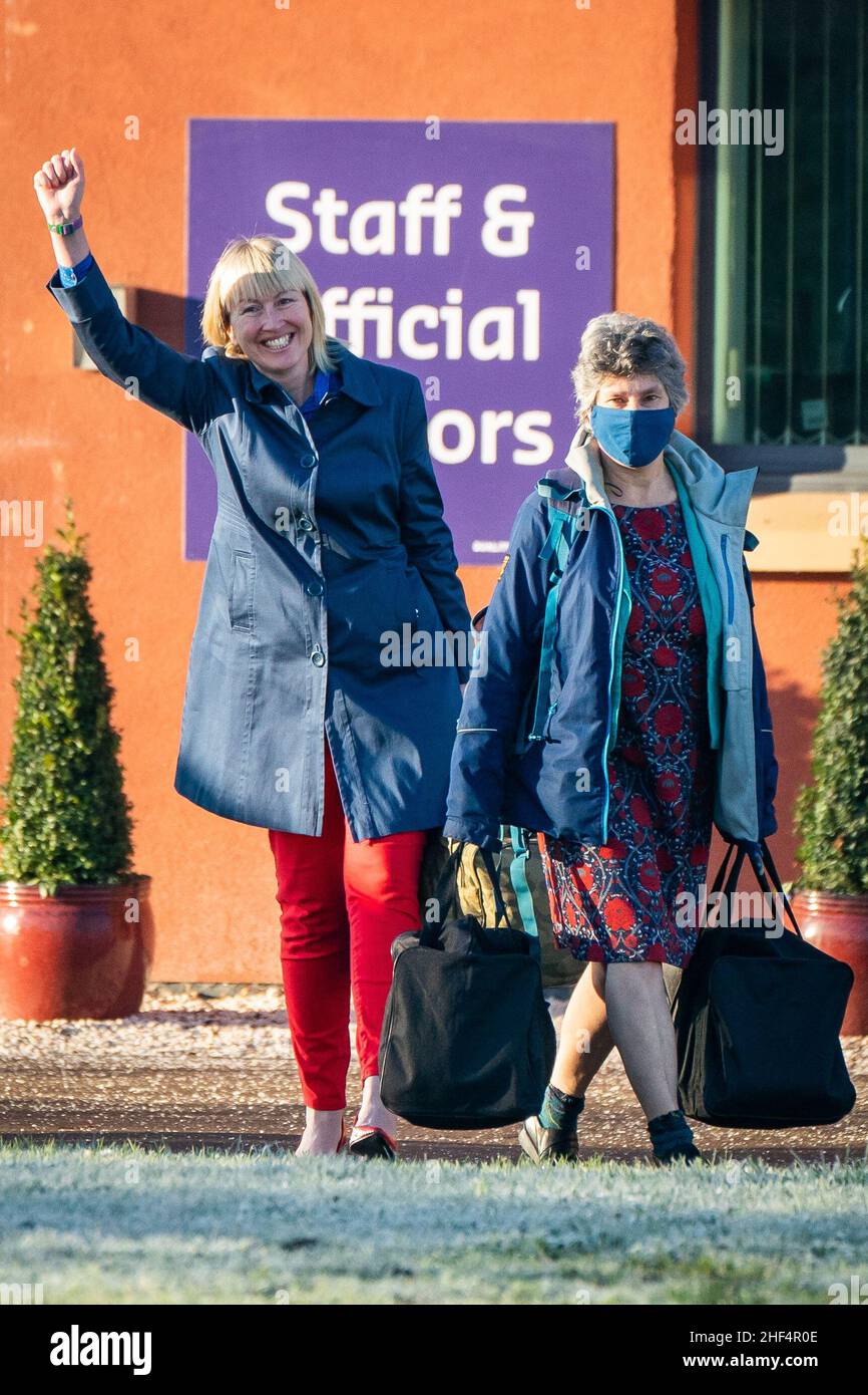 Ecologist Emma Smart (left) and retired GP Dr Diana Warner outside HMP ...