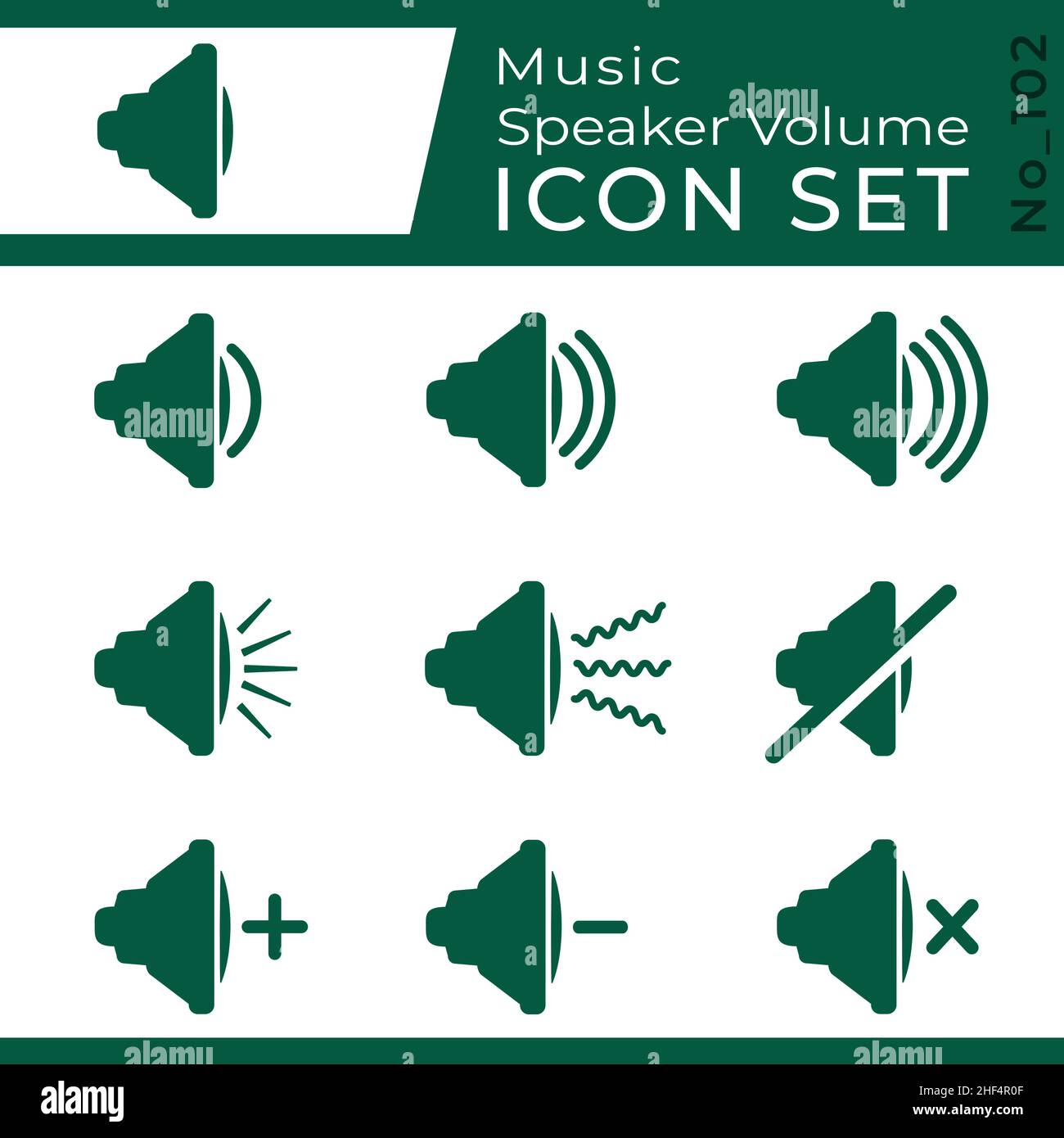 Audio Speaker Volume Icons Set. Vector and illustration Stock Vector ...