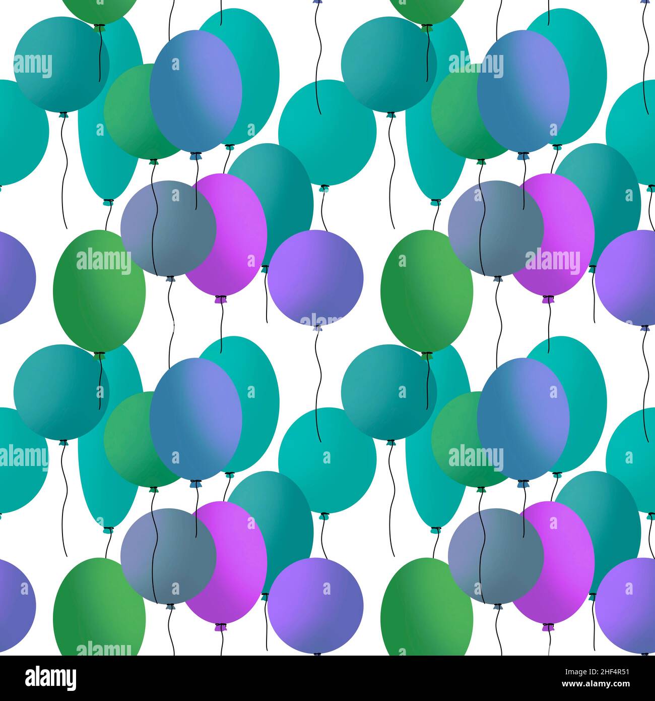Seamless balloons pattern for kids and gifts and cards and linens and ...